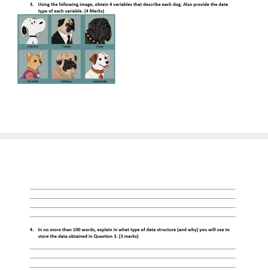 Solved 3. Using the following image, obtain 4 variables that | Chegg.com