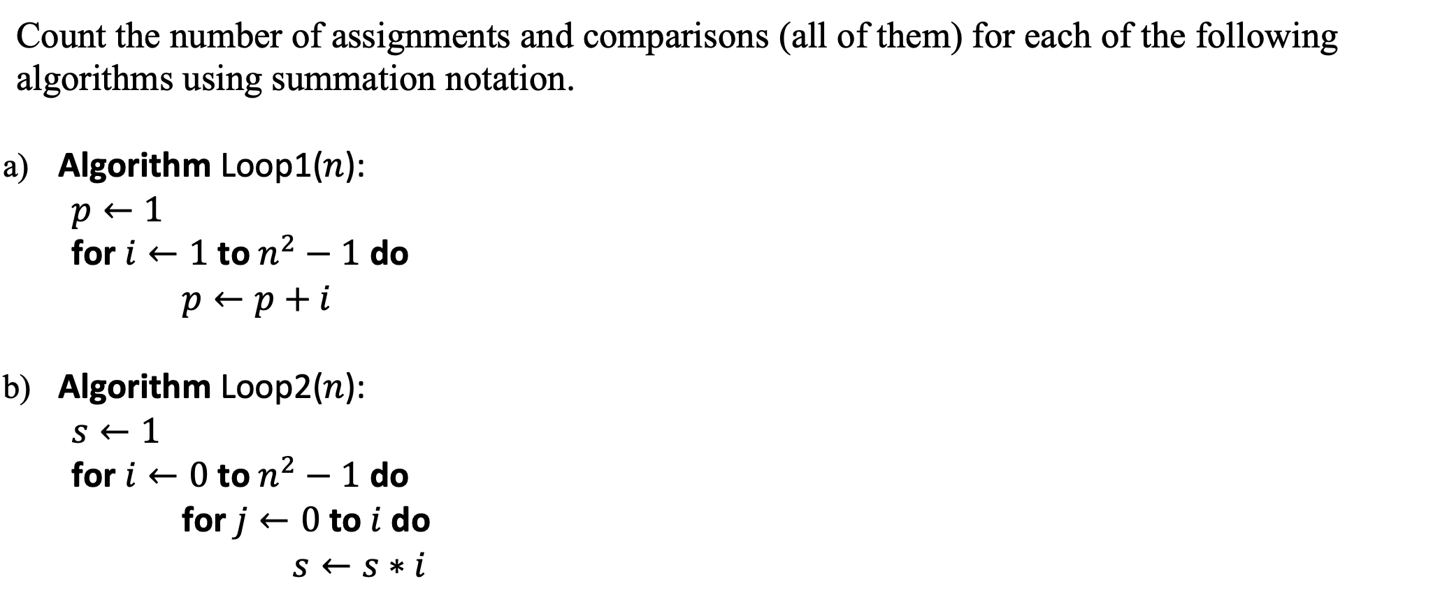 Solved Count the number of assignments and comparisons (all | Chegg.com