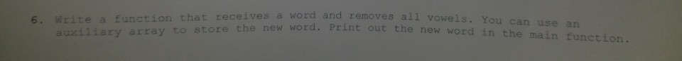Solved d and removes all vowels. You can use an 6. Write a | Chegg.com