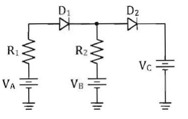Solved Diodes in the circuit given below are in transmission | Chegg.com