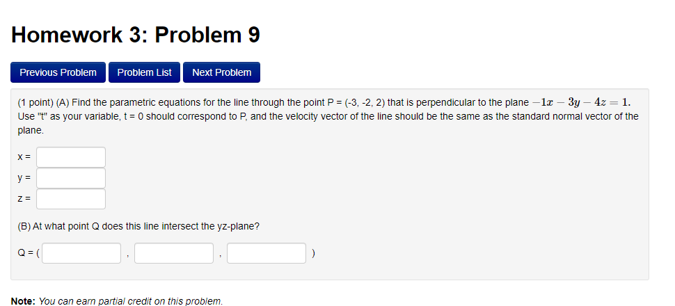 Solved Homework 3: Problem 9 Previous Problem Problem List | Chegg.com