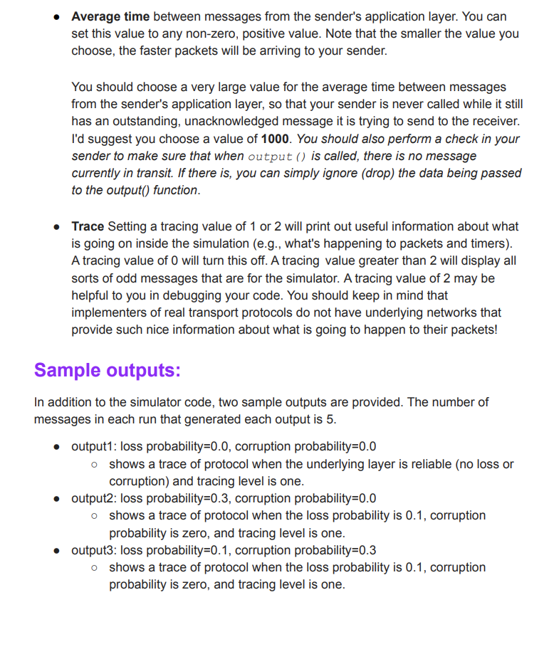 Objectives • Implementing a reliable transport | Chegg.com