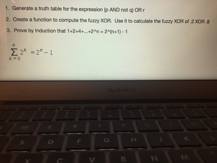 Solved Generate A Truth Table For The Expression P And Not