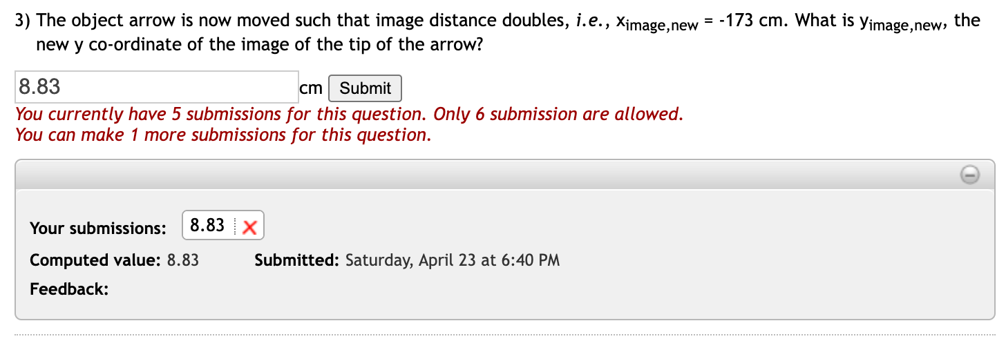 Solved 4 5 y A spherical mirror forms an image of an arrow | Chegg.com