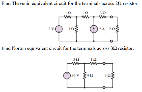 Solved Find Thevenin equivalent circuit for the terminals | Chegg.com