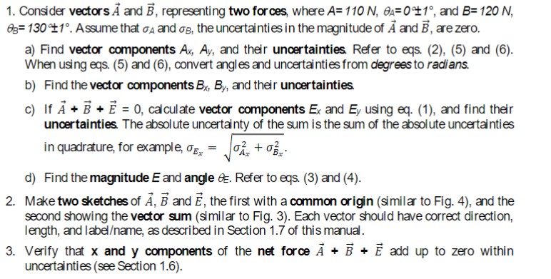 Solved Consider vectors vec(A) and vec(B), representing two | Chegg.com