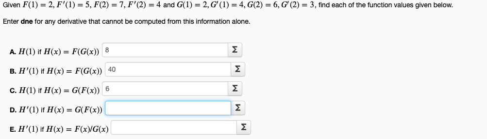Solved Given F(1) = 2, F'(1) = 5, F(2) = 7, F'(2) = 4 and | Chegg.com