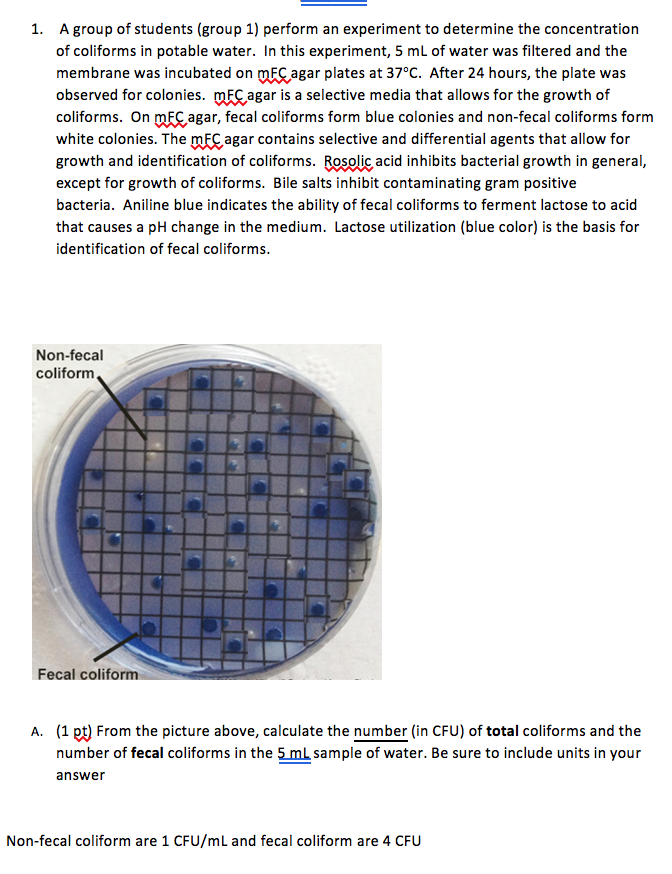 Solved 1. A group of students (group 1) perform an | Chegg.com