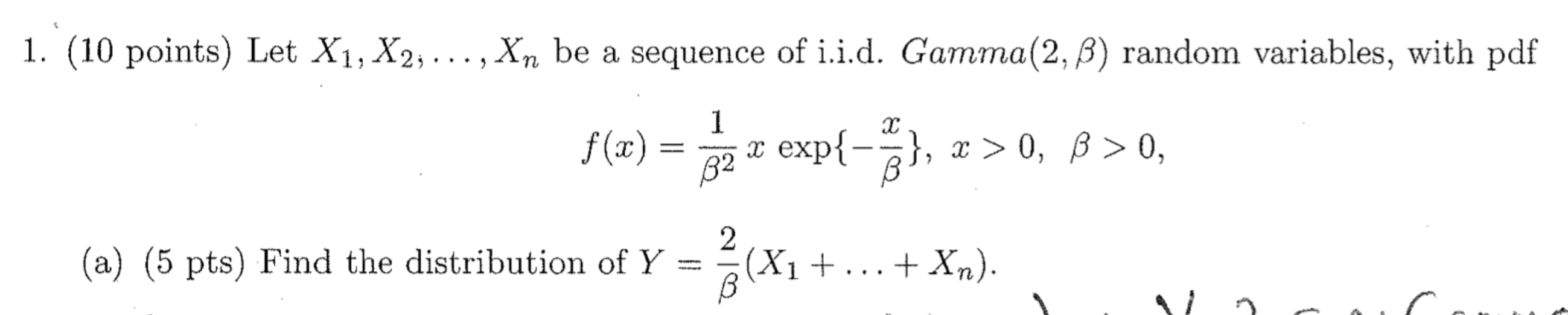 Solved (10 points) Let X1,X2,…,Xn be a sequence of i.i.d. | Chegg.com