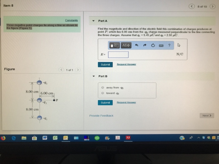 Solved Item 8 く) 80110 Constants PartA e negative figure | Chegg.com
