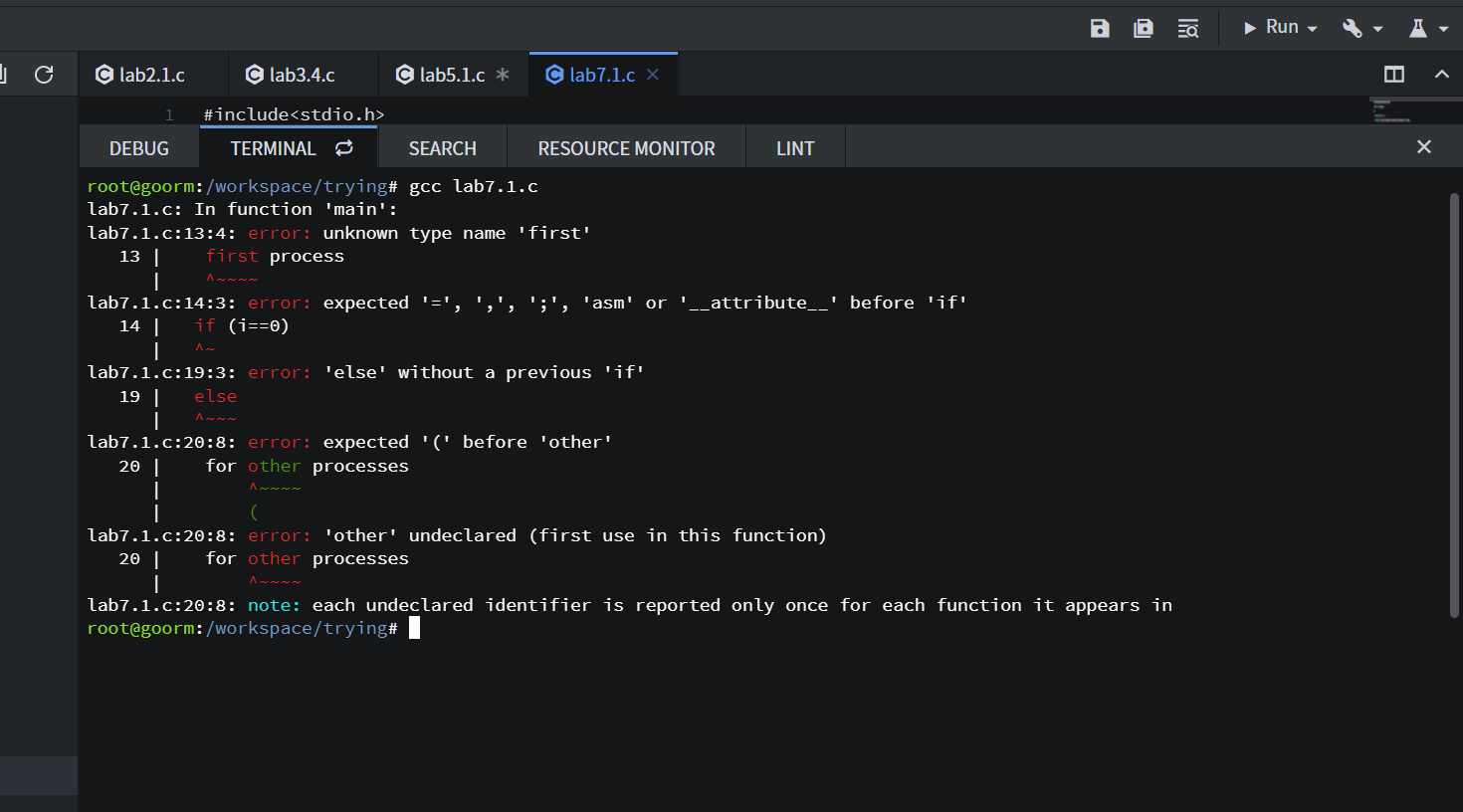 Solved correct This code : #include int main() { int i, n | Chegg.com