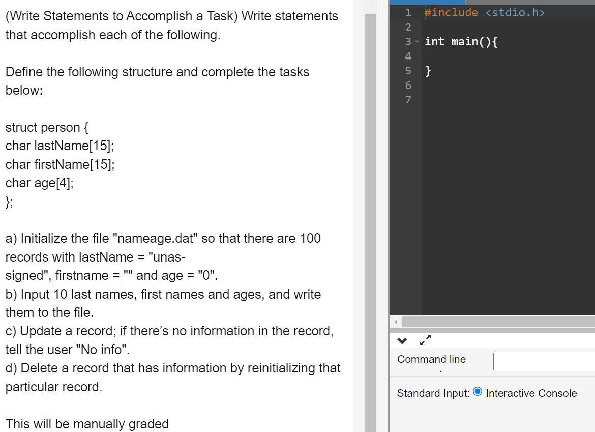 Solved (Write Statements to Accomplish a Task) Write | Chegg.com