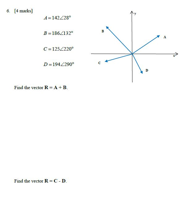 Solved Find the vector R = A + B. Find the vector R = C - D. | Chegg.com