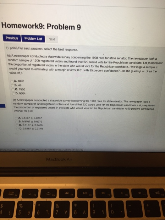 Solved Homework9: Problem 9 Previous Problem List Next (1 | Chegg.com