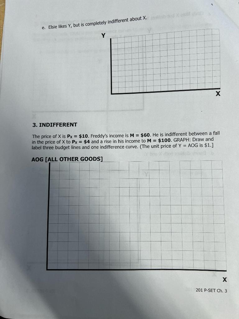 2. INDIFFERENCE MAPS For each scenario, GRAPH two | Chegg.com