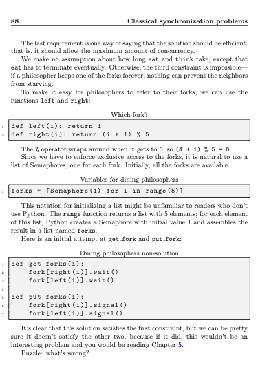 Solved 4.4 Dining philosophers 87 4.4 Dining philosophers | Chegg.com