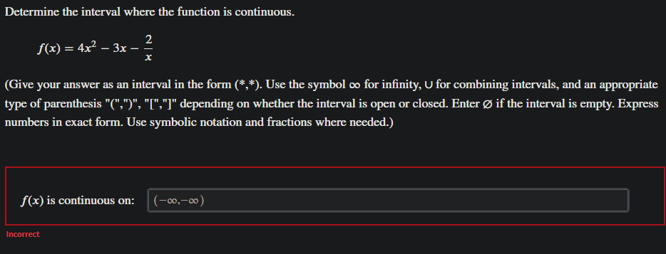 Solved Determine the interval where the function is | Chegg.com