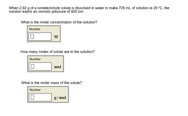 Solved When 2.92 g of a nonelectrolyte solute is dissolved | Chegg.com