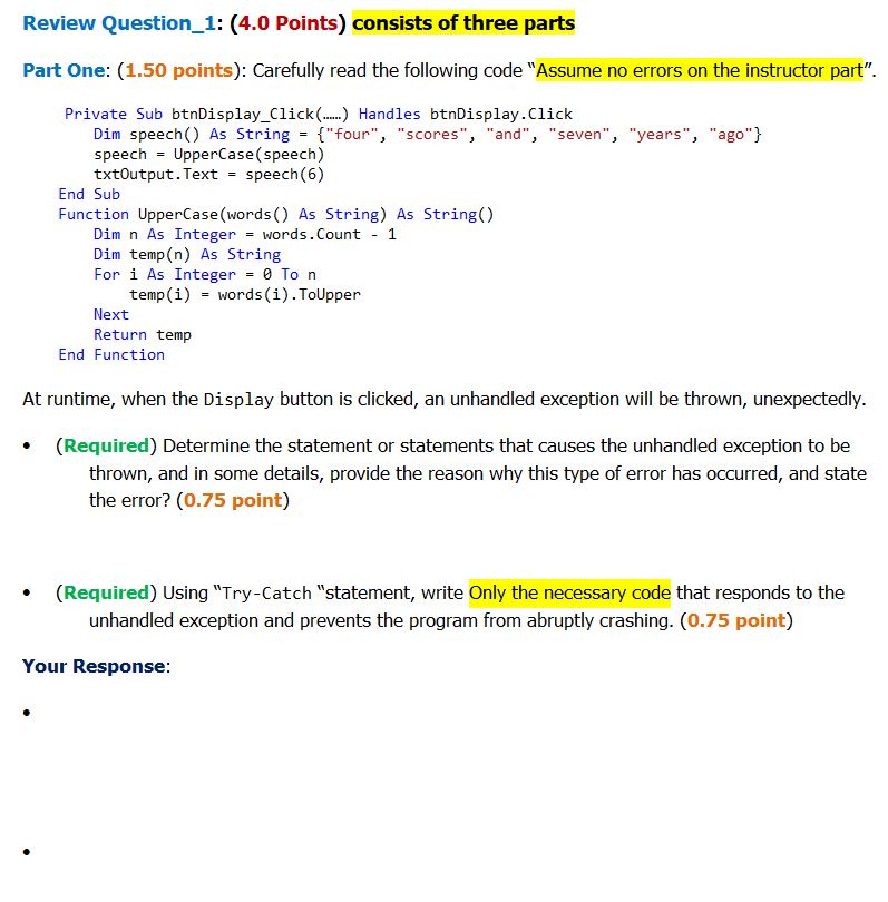 Solved Review Question_1: (4.0 Points) consists of three | Chegg.com