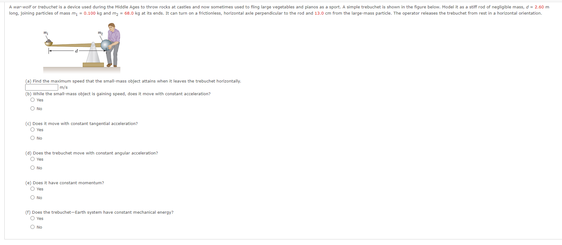 Solved (a) Find the maximum speed that the small-mass object | Chegg.com