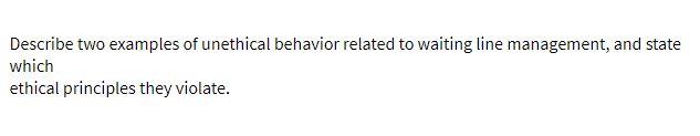 Solved Describe two examples of unethical behavior related | Chegg.com