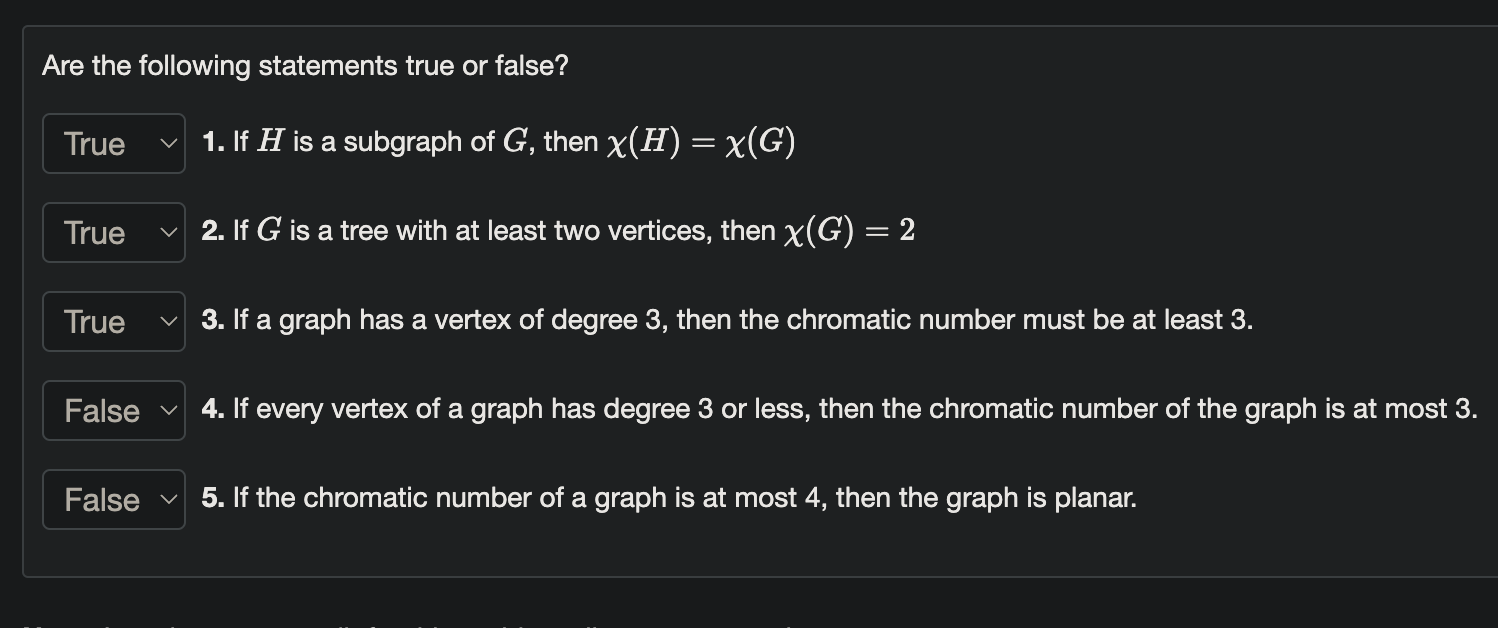 Solved Are the following statements true or false? 1. If \\( | Chegg.com