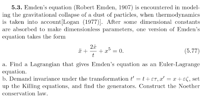 5.3. Emden's equation (Robert Emden, 1907) is | Chegg.com