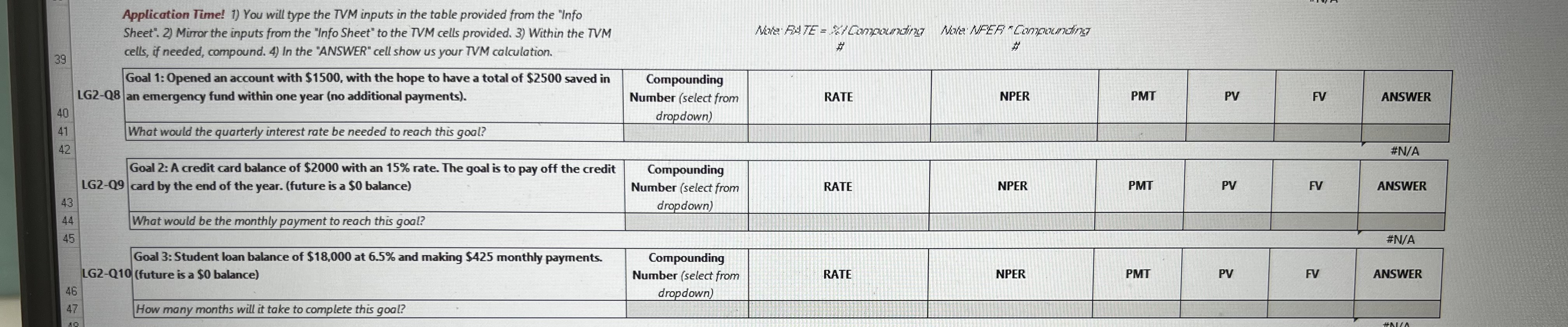 Solved Application Time! 1) You will type the TVM inputs in | Chegg.com