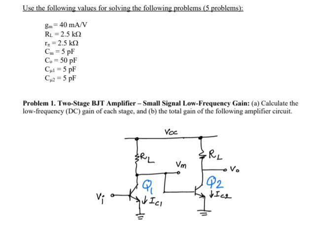 Solved Use the following values for solving the following | Chegg.com