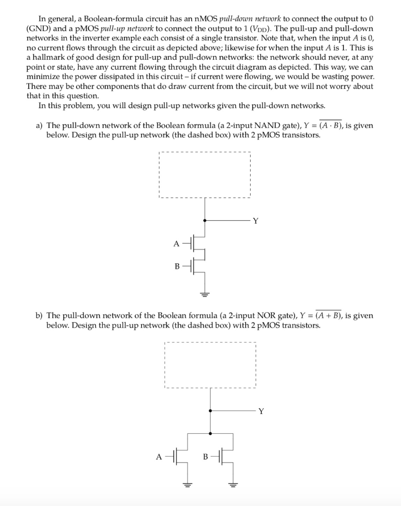 Solved 4 Transistors and Boolean Logic A boolean formula can | Chegg.com