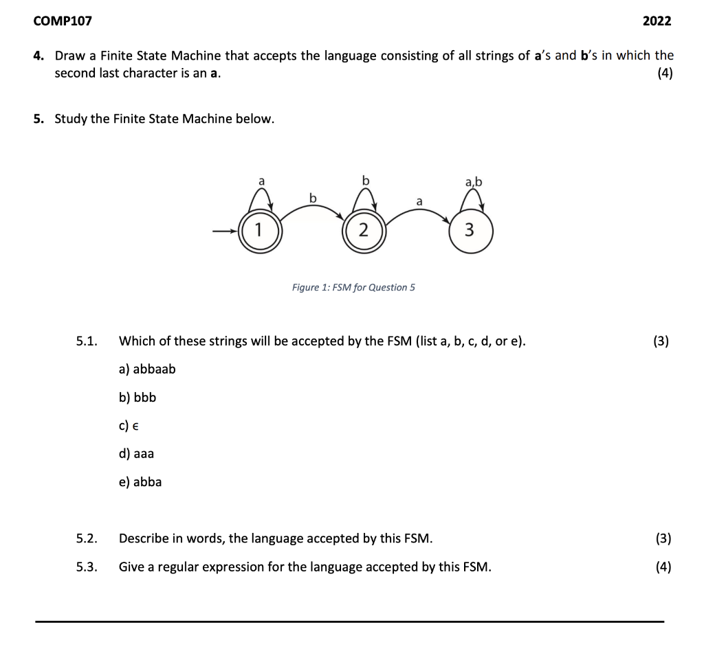Solved 4. Draw a Finite State Machine that accepts the | Chegg.com