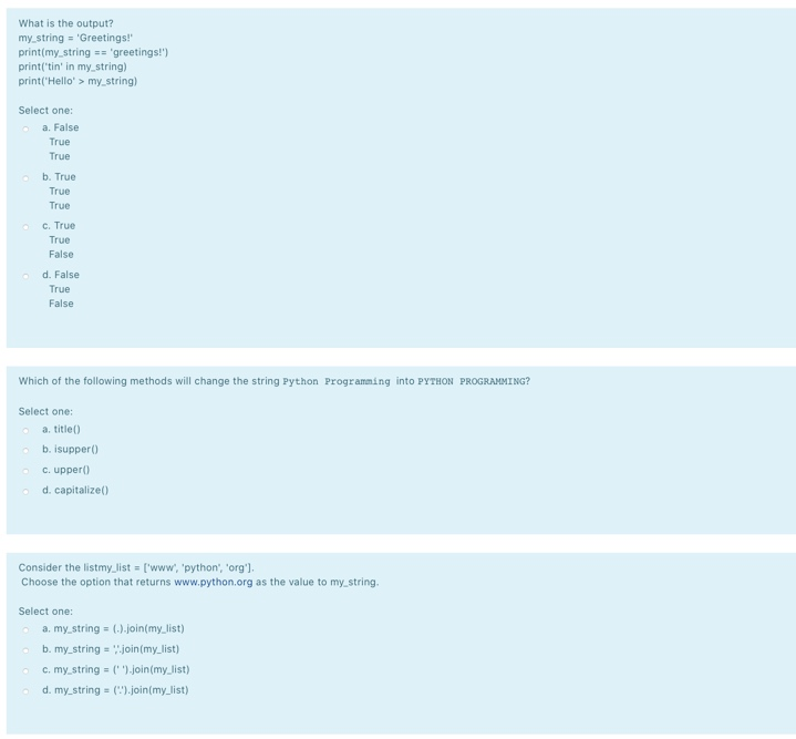 Solved What is the output? my_string = 'Greetings! | Chegg.com