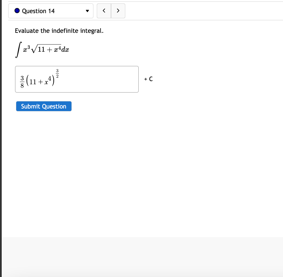 Solved Evaluate the indefinite integral. | Chegg.com