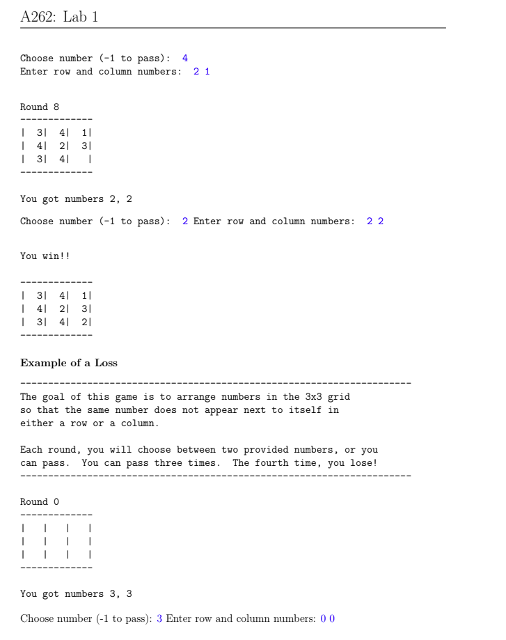 Solved Lab 1:Micro Sudoku For this lab, you will implement a | Chegg.com