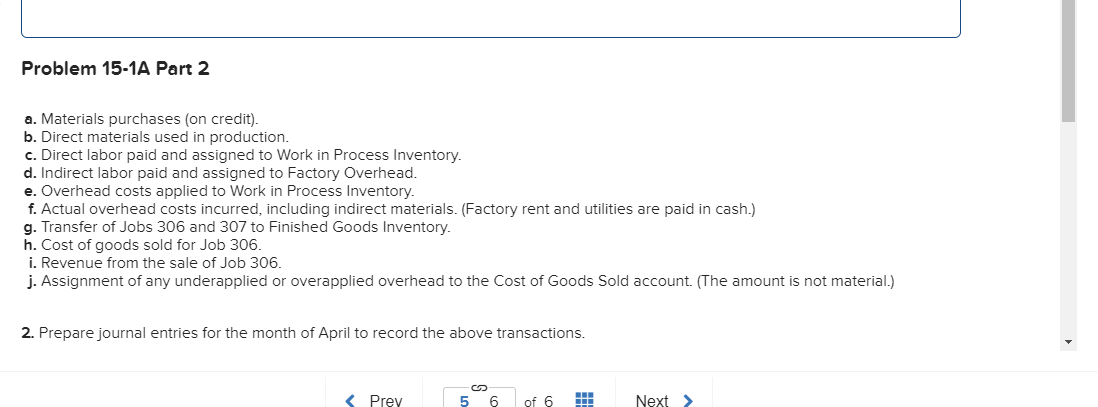 Solved ework Saved Help Sav Problem 15-1A Production costs | Chegg.com