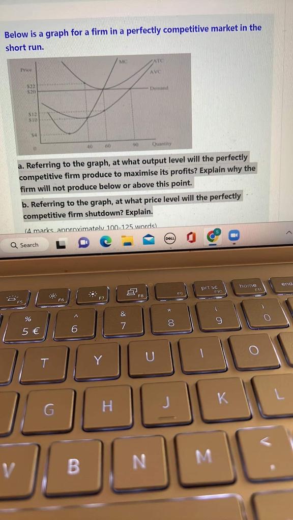 Solved Below is a graph for a firm in a perfectly | Chegg.com