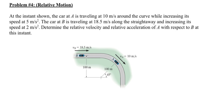 Solved Problem #4: (Relative Motion) At the instant shown, | Chegg.com