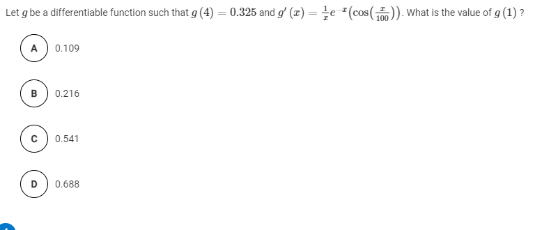Solved Let Gbe A Differentiable Function Such That G 4