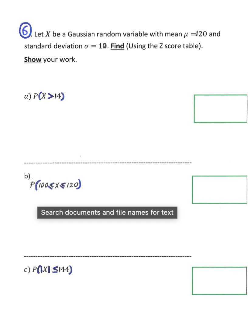 Solved let X be a Gaussian random variable with mean 4 =120 | Chegg.com