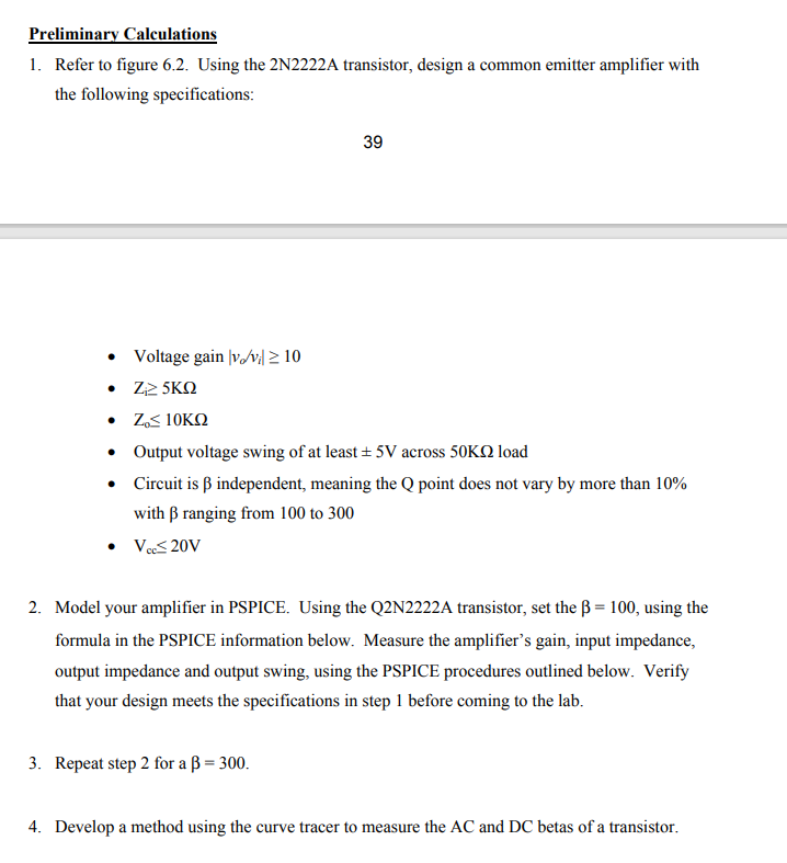 Solved Preliminary Calculations 1. Refer to figure 6.2. | Chegg.com