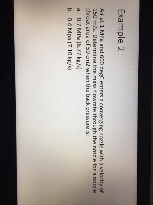 Solved Example 2 Air at 1 MPa and 600 degC enters a | Chegg.com