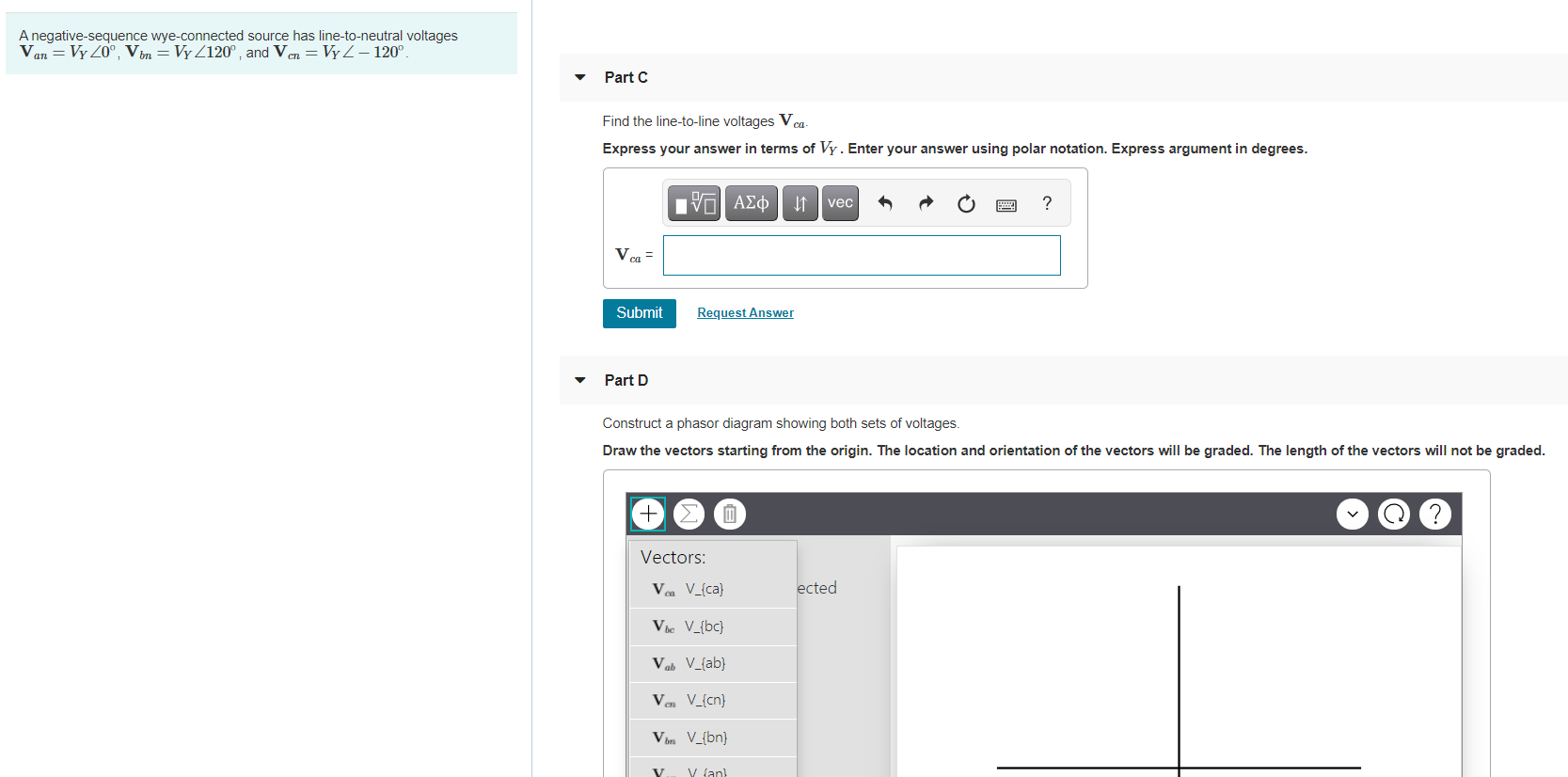 Solved A negative-sequence wye-connected source has | Chegg.com