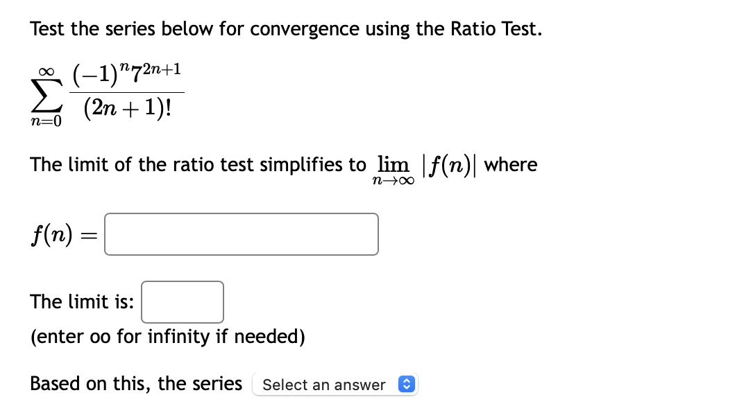 Solved Test the series below for convergence using the Root | Chegg.com