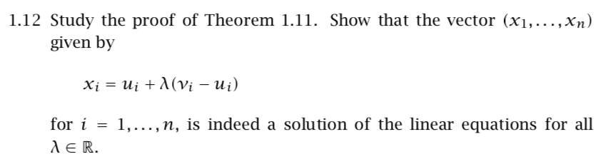 Solved 1.12 Study the proof of Theorem 1.11. Show that the | Chegg.com