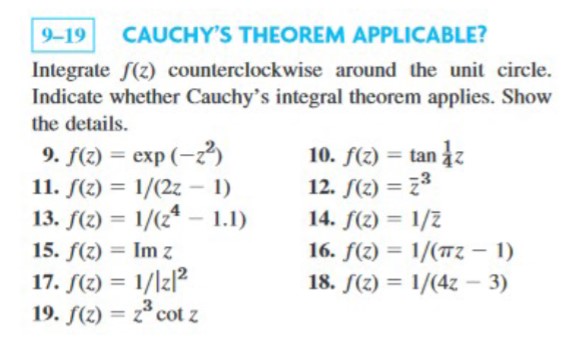 Solved CAUCHY'S THEOREM APPLICABLE? Integrate \\( f(z) \\) | Chegg.com