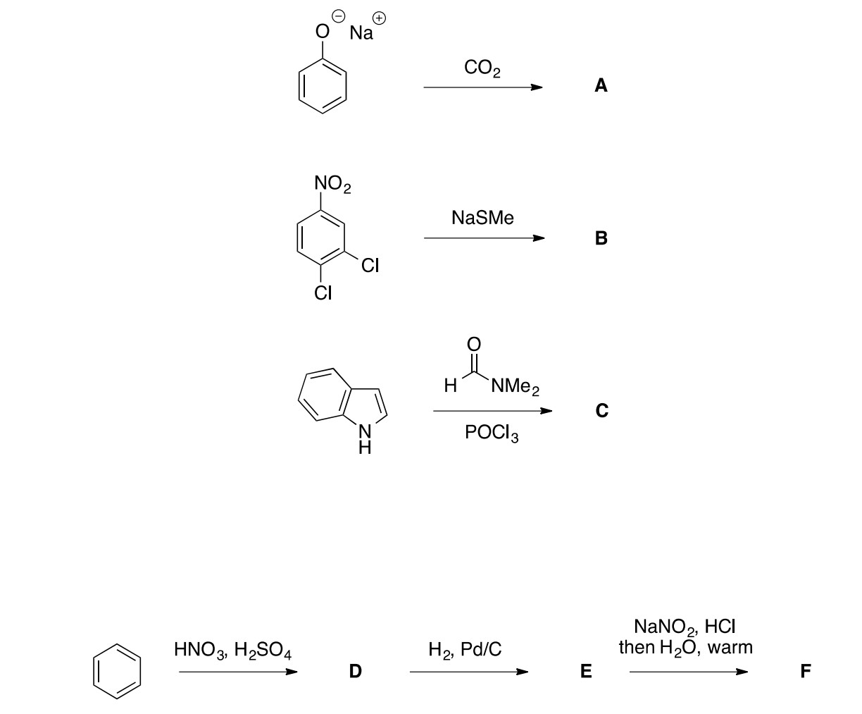 Solved CO2 NO2 NasMe HNMez ZI POCIE HNO3, H2SO4 H2, Pd/C | Chegg.com