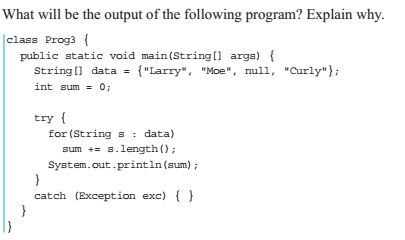 Solved What will be the output of the following program? | Chegg.com