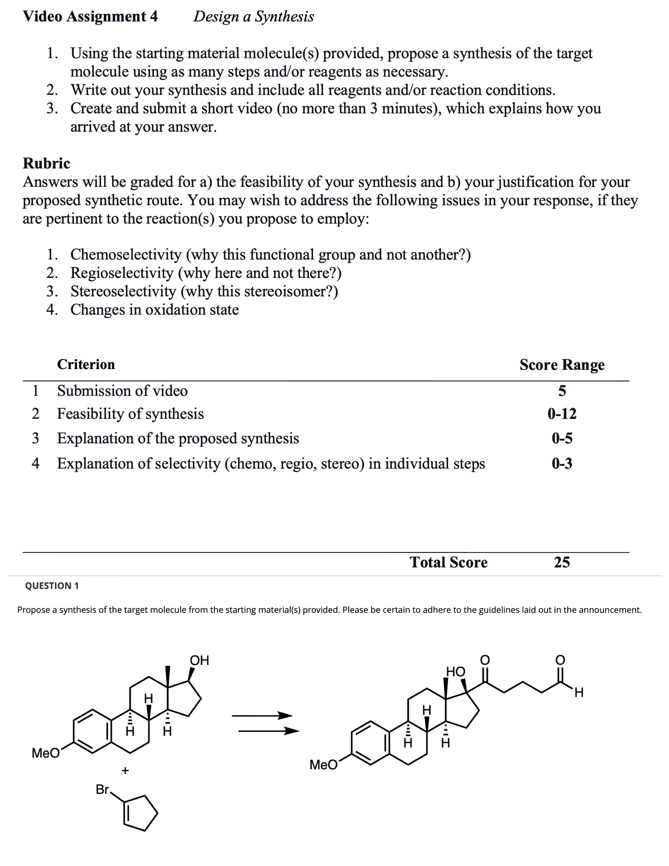 Video Assignment 4 Design a Synthesis 1. Using the | Chegg.com