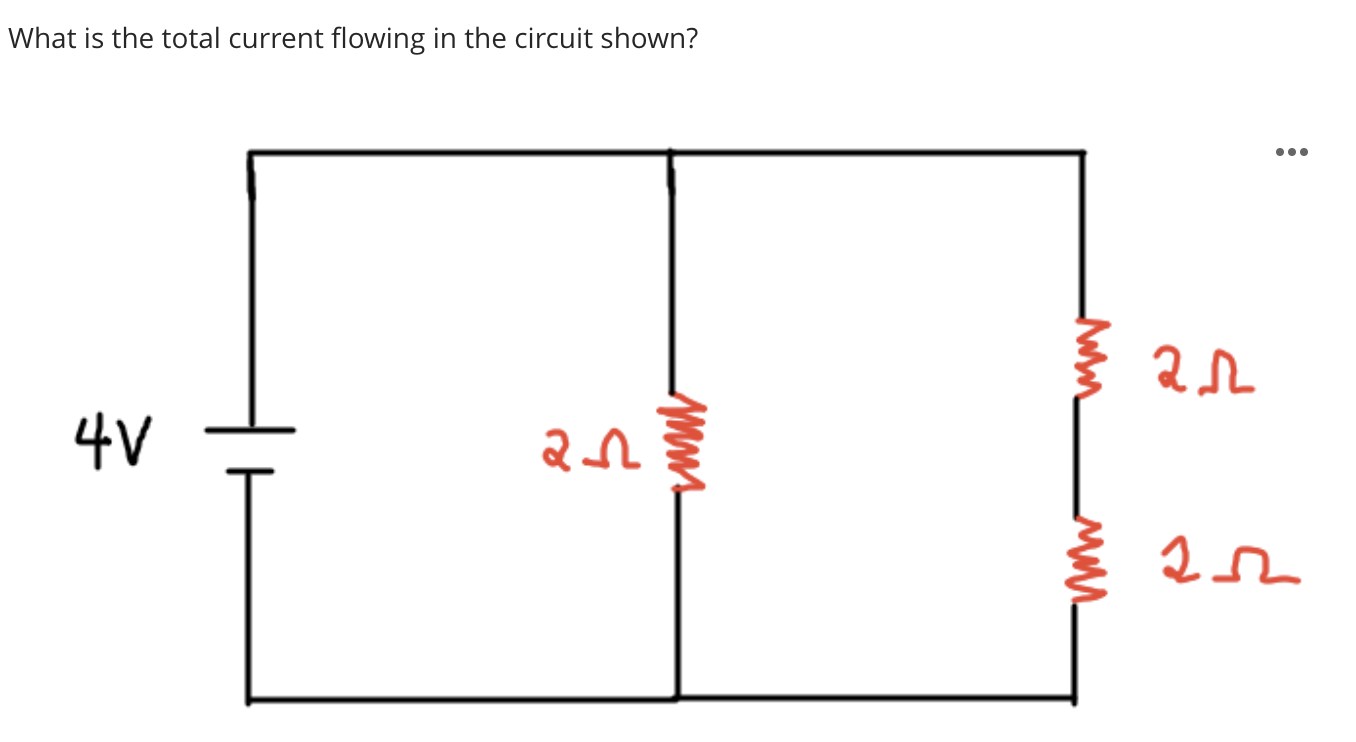 Solved What is the total current flowing in the circuit | Chegg.com