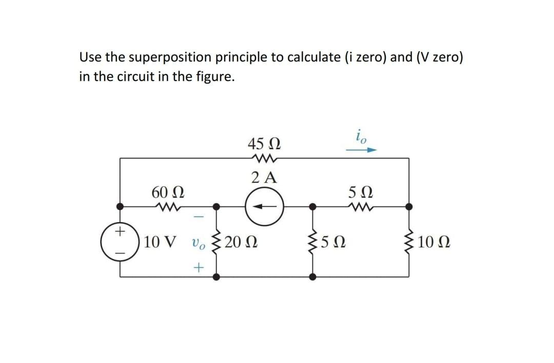Solved Use the superposition principle to calculate (i zero) | Chegg.com